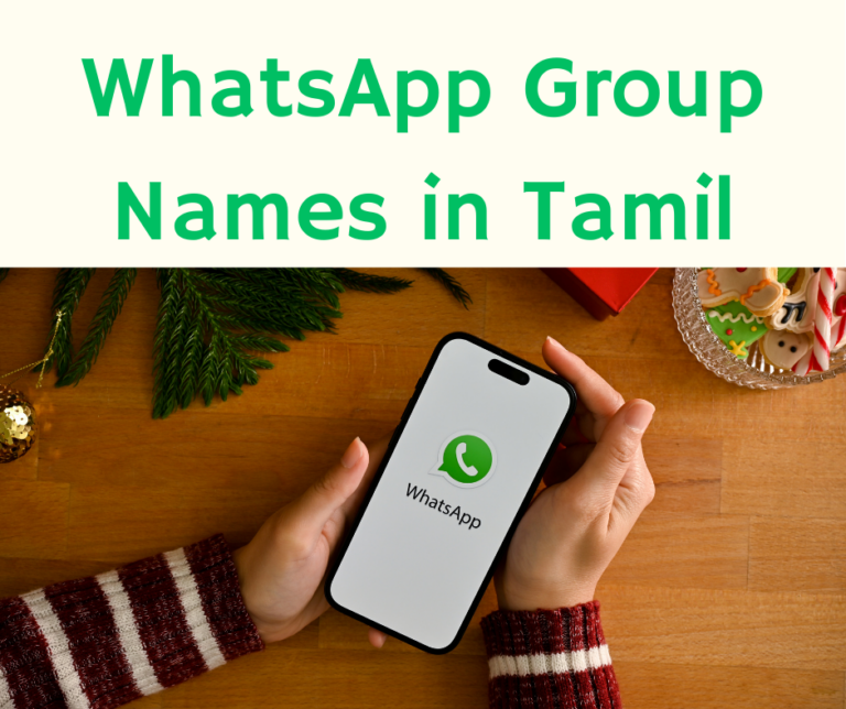 100 + WhatsApp Group Names in Tamil